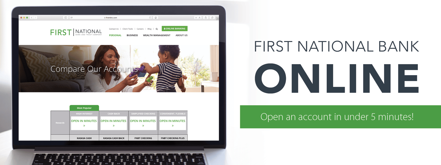 How do I open a checking account online?